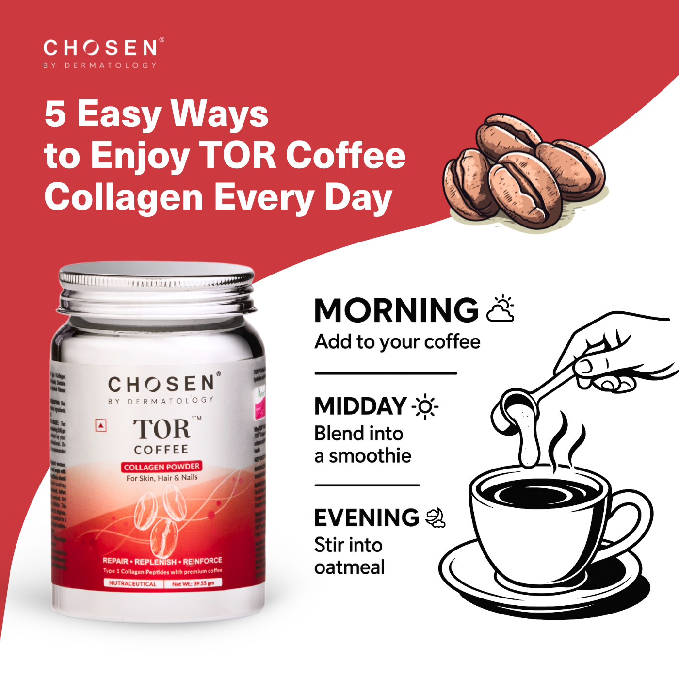 5 Ways to Add Coffee Collagen to Your Daily Routine – CHOSEN Store