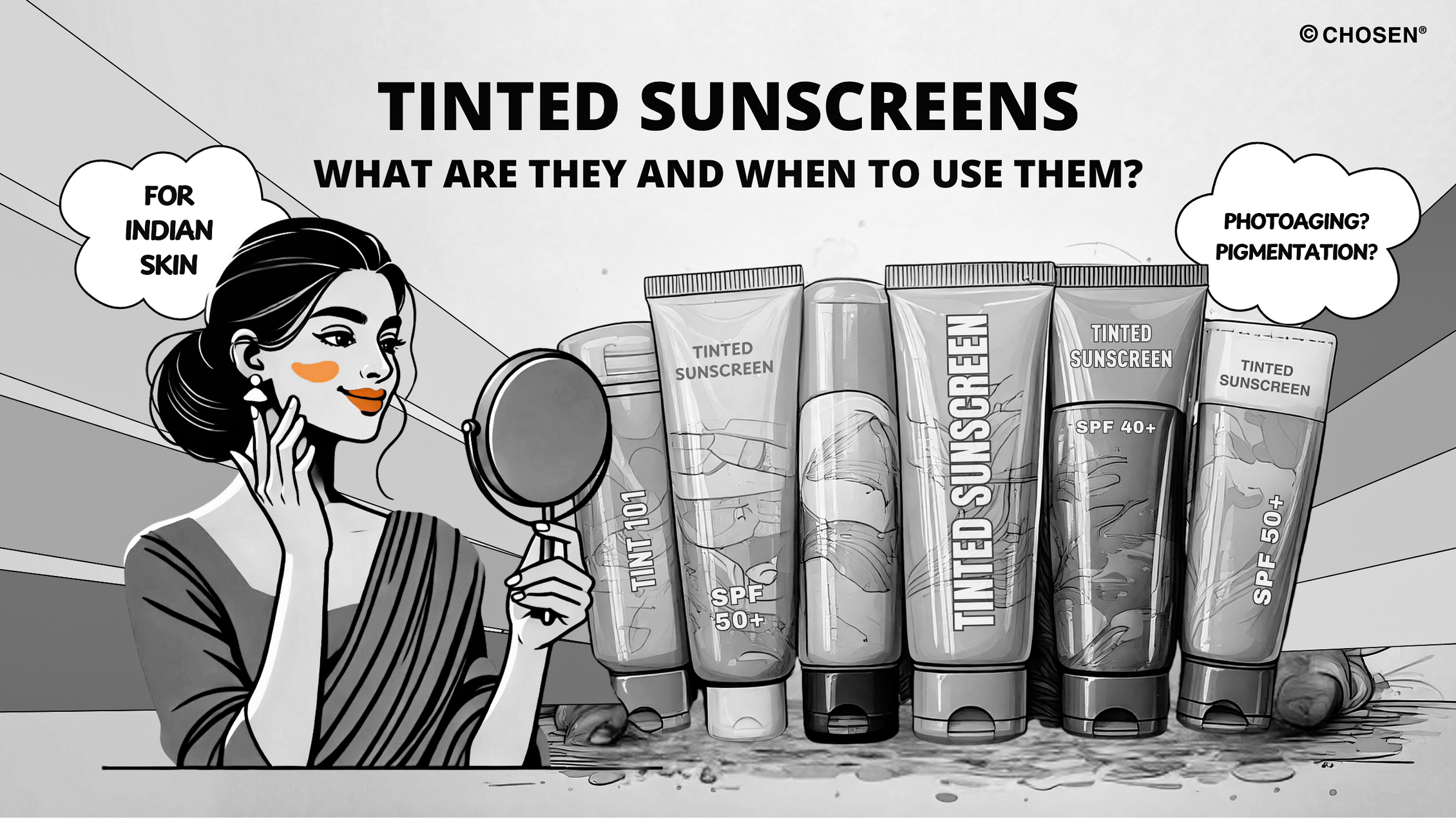 Tinted sunscreens – what are they and when to use them? – CHOSEN Store