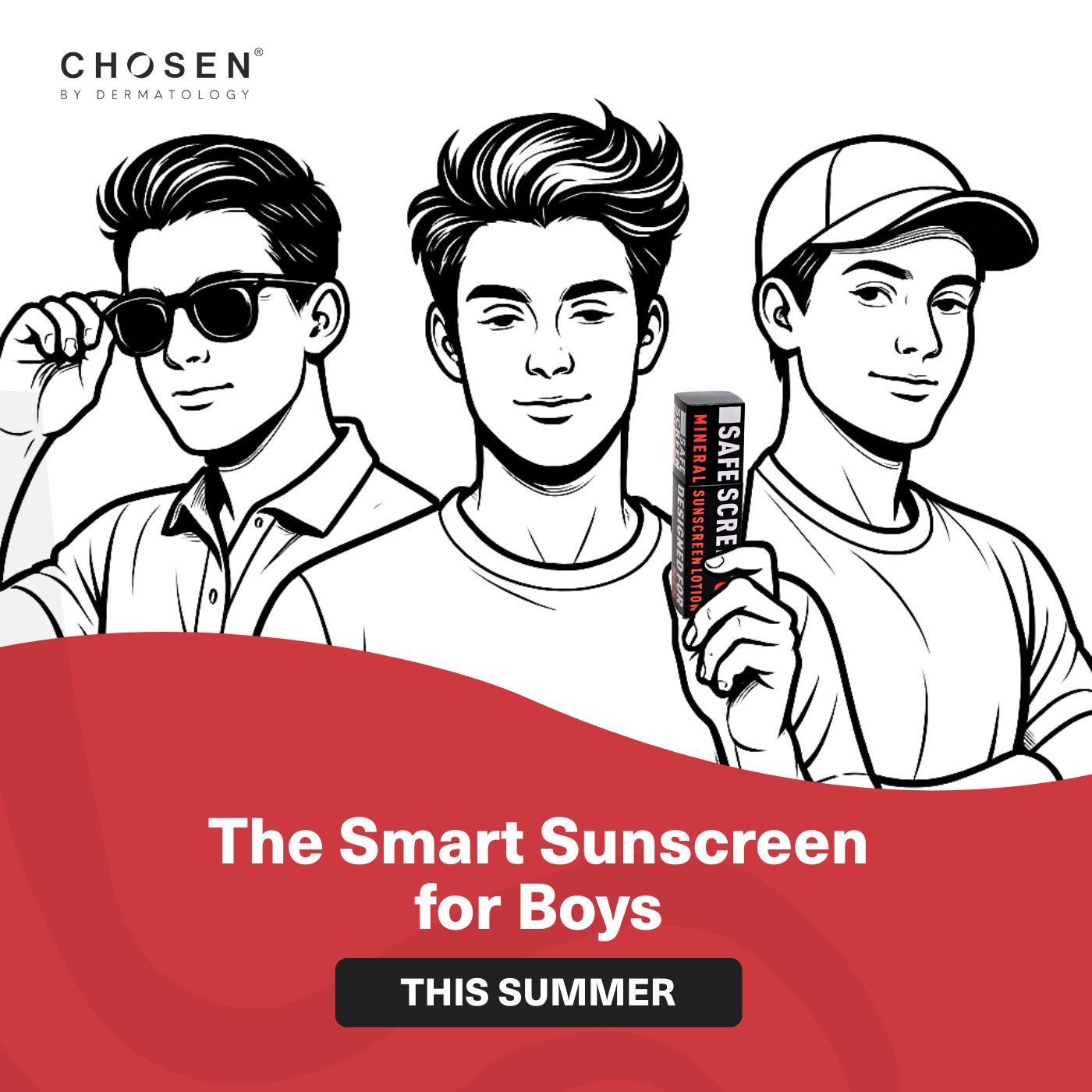 SAFESCREEN GO – Best Summer Sunscreen for Boys – CHOSEN Store